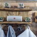 7 Pane (RH) Hot Tub Robe Hanger Hand Made Wooden Rustic Hot Tub Robe ...