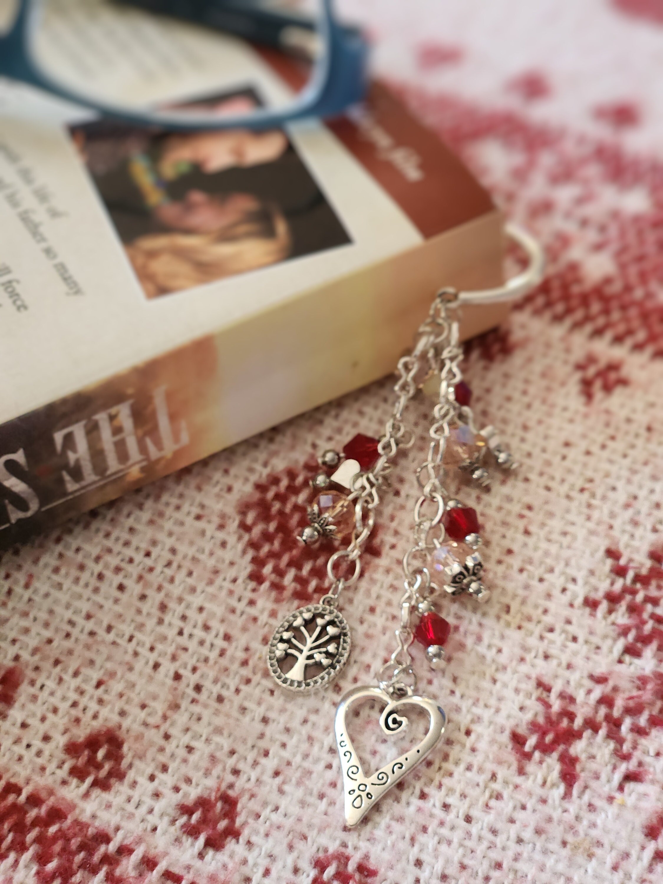 Loving Tree Beaded Bm,beaded Metal Bookmark, Bookish Gift Idea, Hand ...