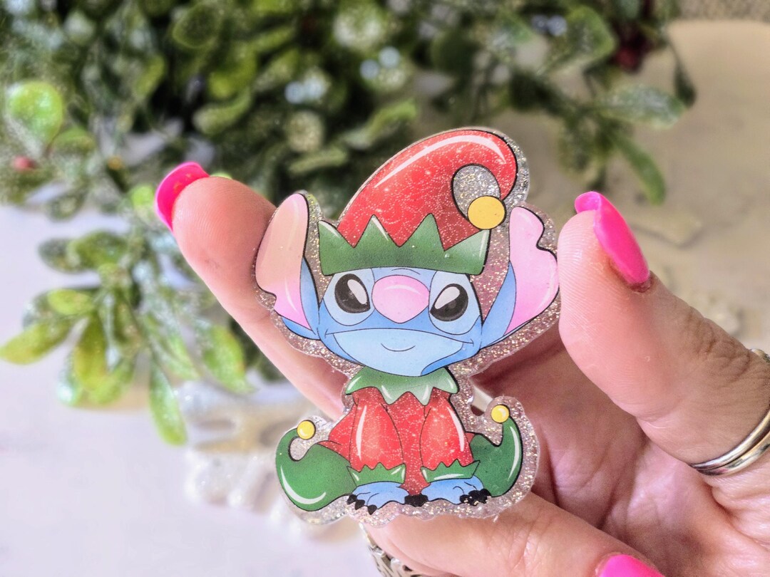 Sneaky Stitch Elf Badge Reel, Blue Alien ID Badge Holder, Christmas ...