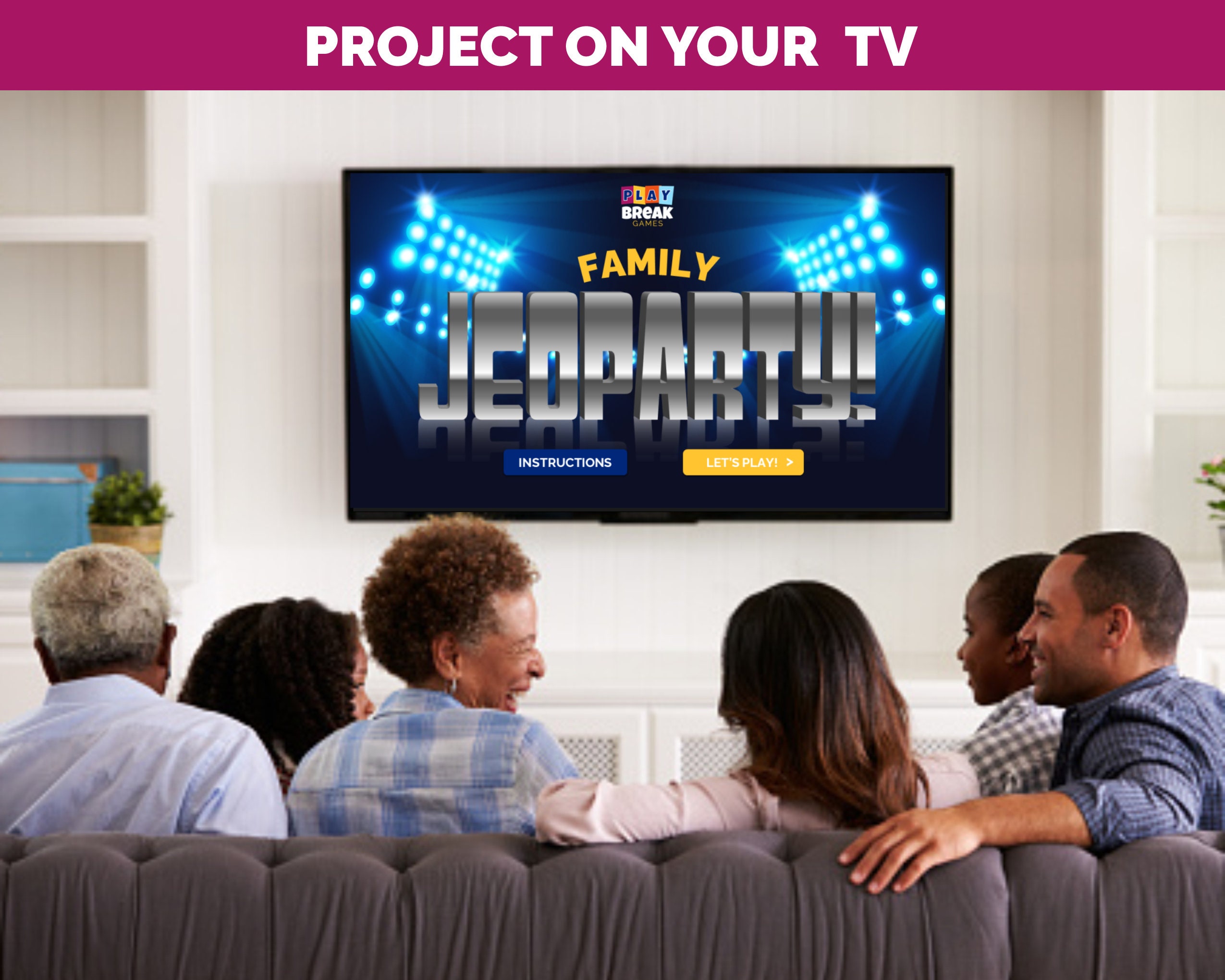 Family Fun Game Party Pack Bundle - Family Jeopardy Trivia Zoom Game ...