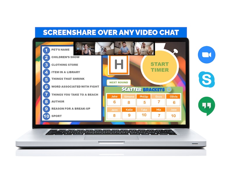 Scattergories Game - Fun Birthday Party Icebreaker Powerpoint Game - PC ...