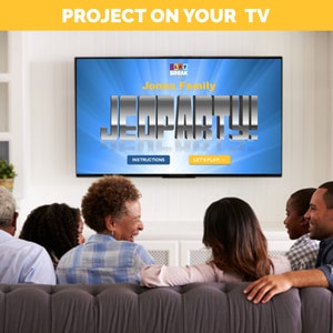 CUSTOMIZABLE Jeoparty Game Template - Family Jeopardy Trivia Powerpoint ...