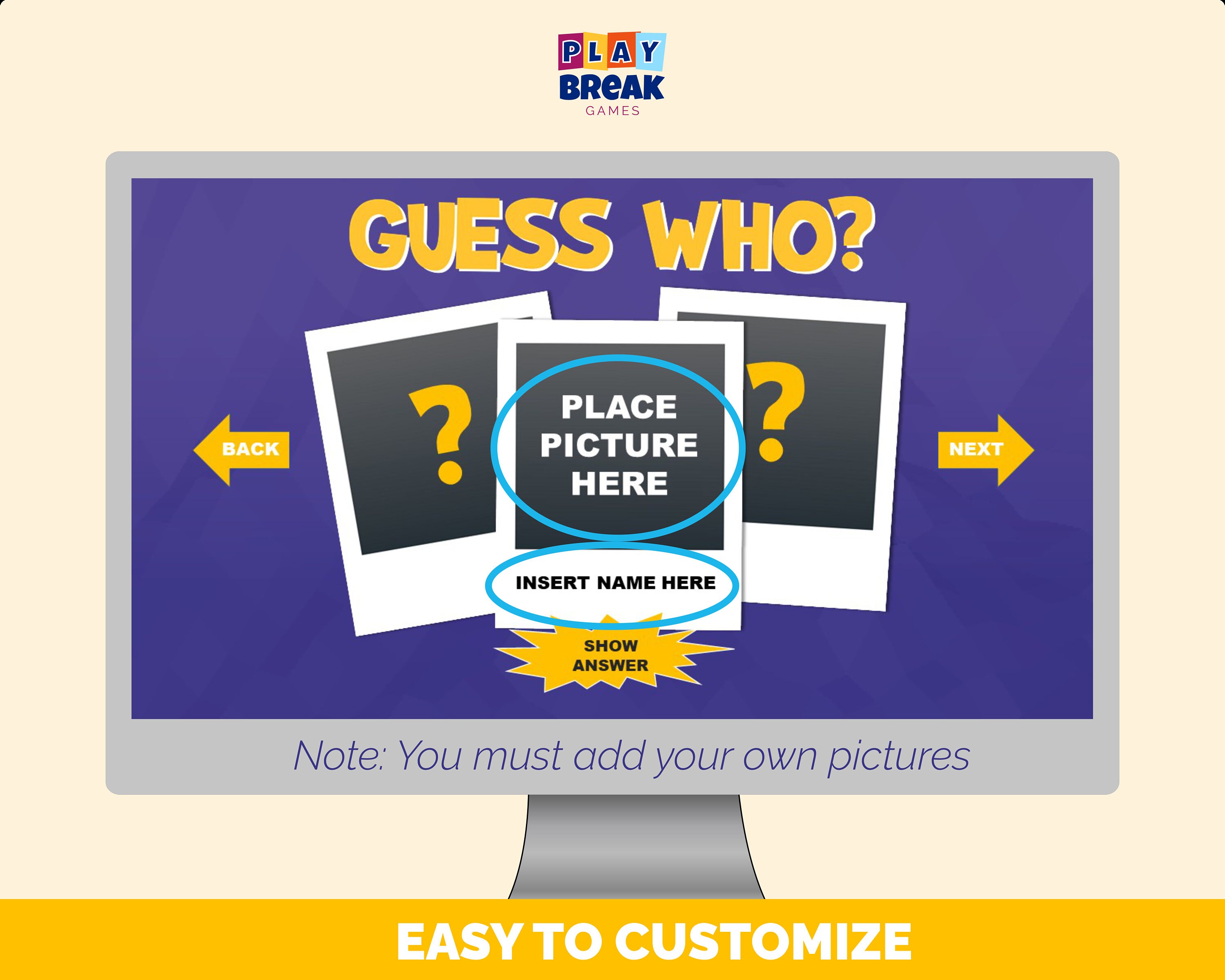 Guess Who Baby Picture Game Customizable Template | Powerpoint Games ...
