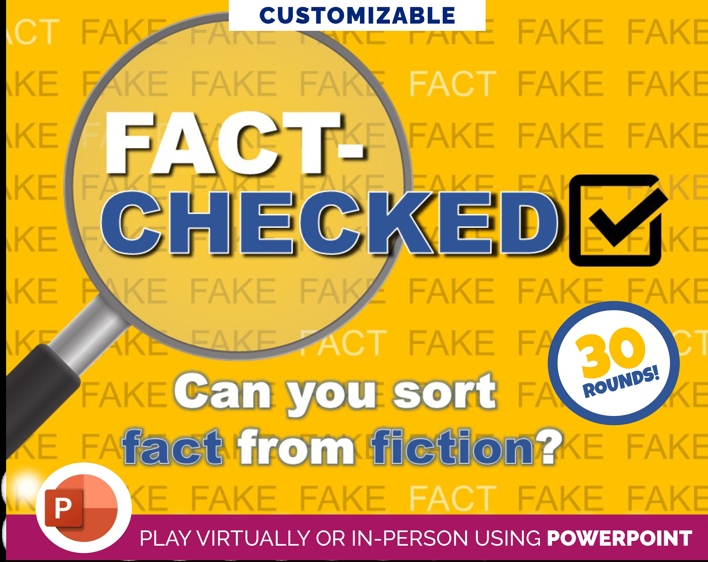 Fact Checked True or False Trivia Game - Powerpoint for Zoom Party ...