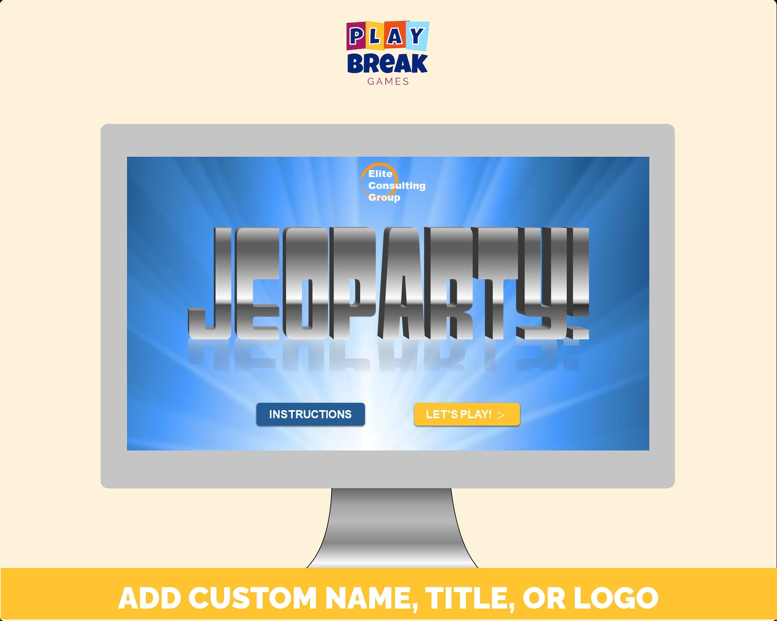 CUSTOMIZABLE Jeoparty Game Template - Family Jeopardy Trivia Powerpoint ...
