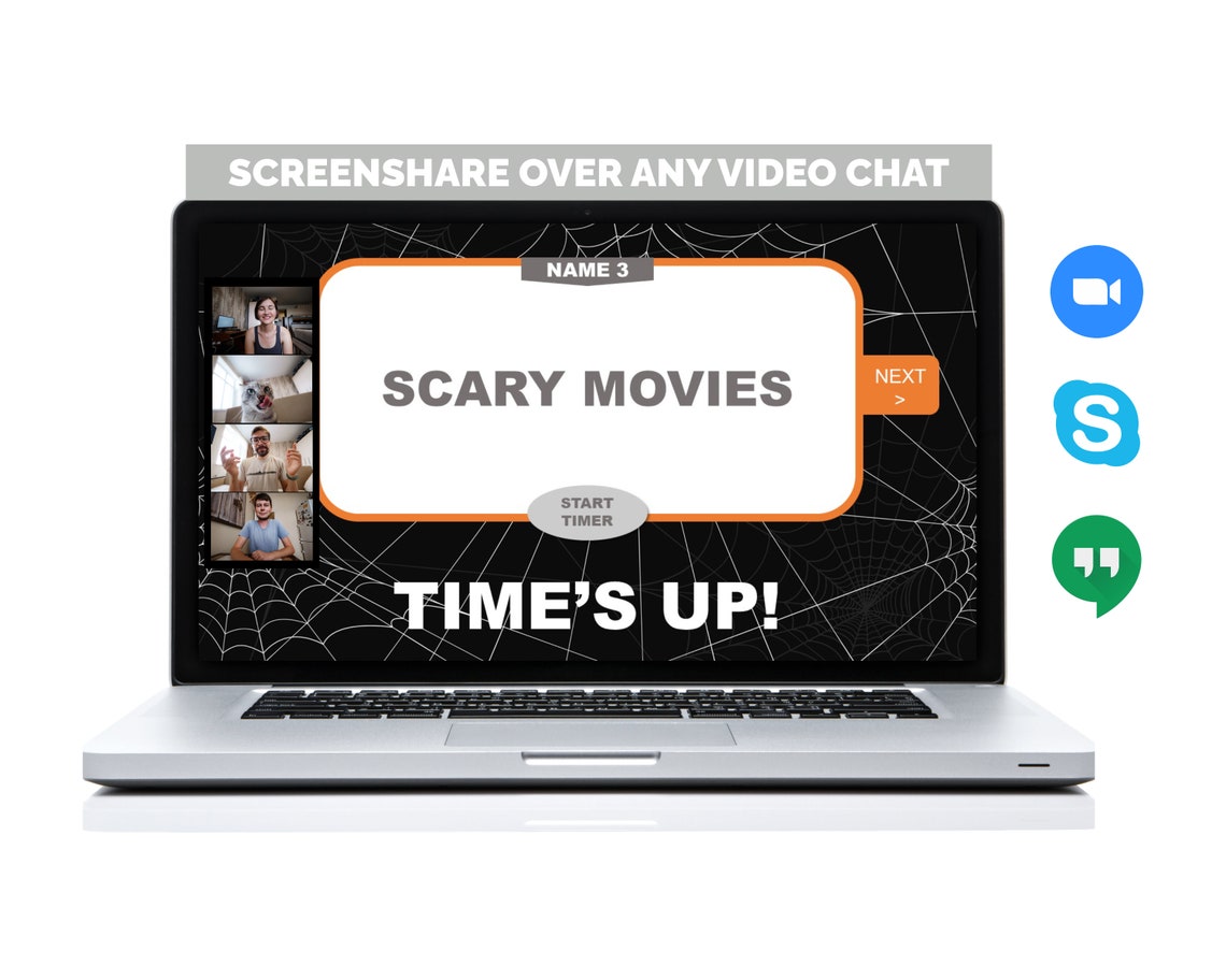 Halloween 5 Seconds Quick Wit Game Powerpoint Games Zoom Party Party ...