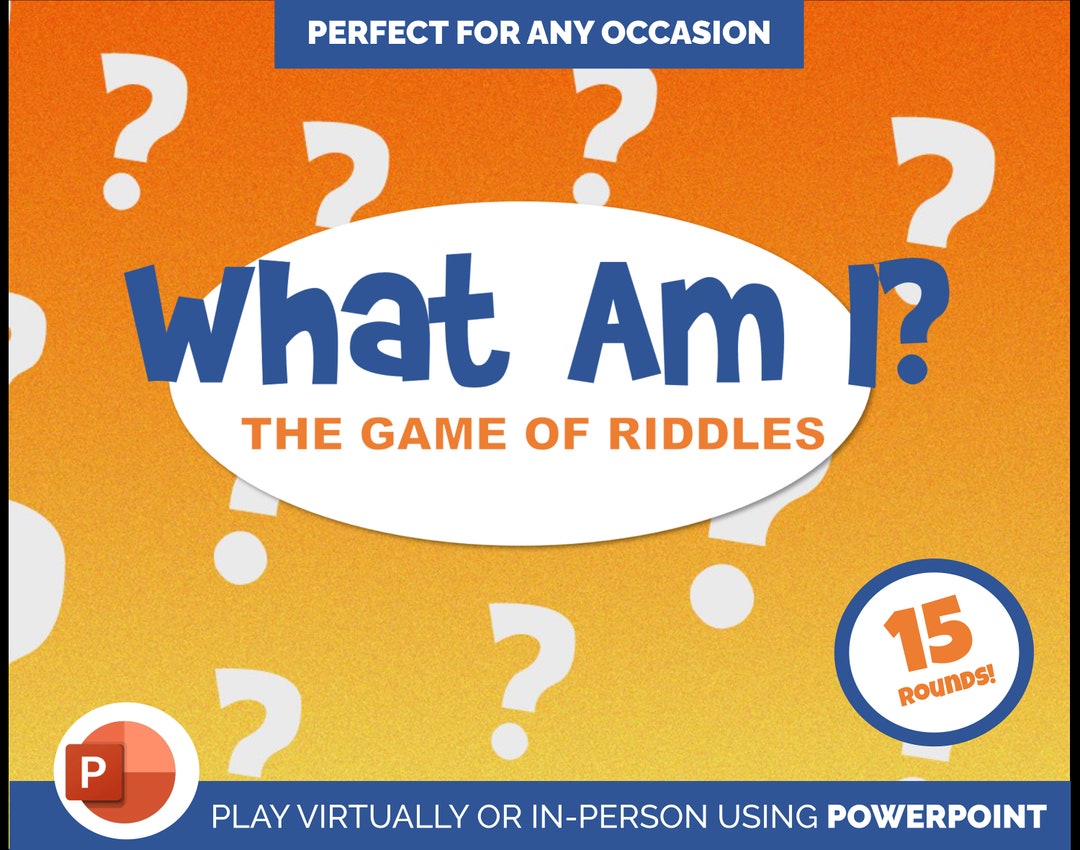 Riddle Trivia Game - Fun Birthday Party Icebreaker Powerpoint Game - PC ...