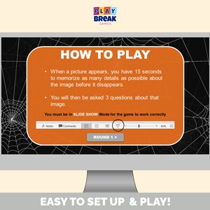 Halloween Picture Memory Game - Powerpoint Games for Zoom Party - Games ...