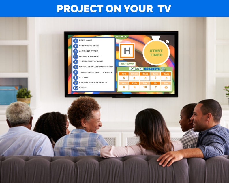 Scattergories Game - Fun Birthday Party Icebreaker Powerpoint Game - PC ...