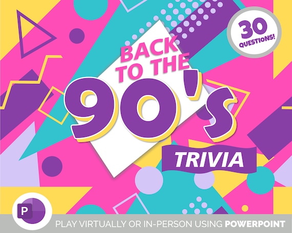 90s Trivia Game Fun Birthday Party Icebreaker Powerpoint - Etsy