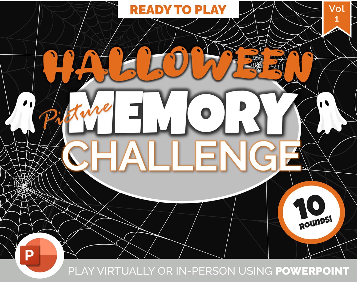 Halloween Picture Memory Game Powerpoint Games for Zoom - Etsy