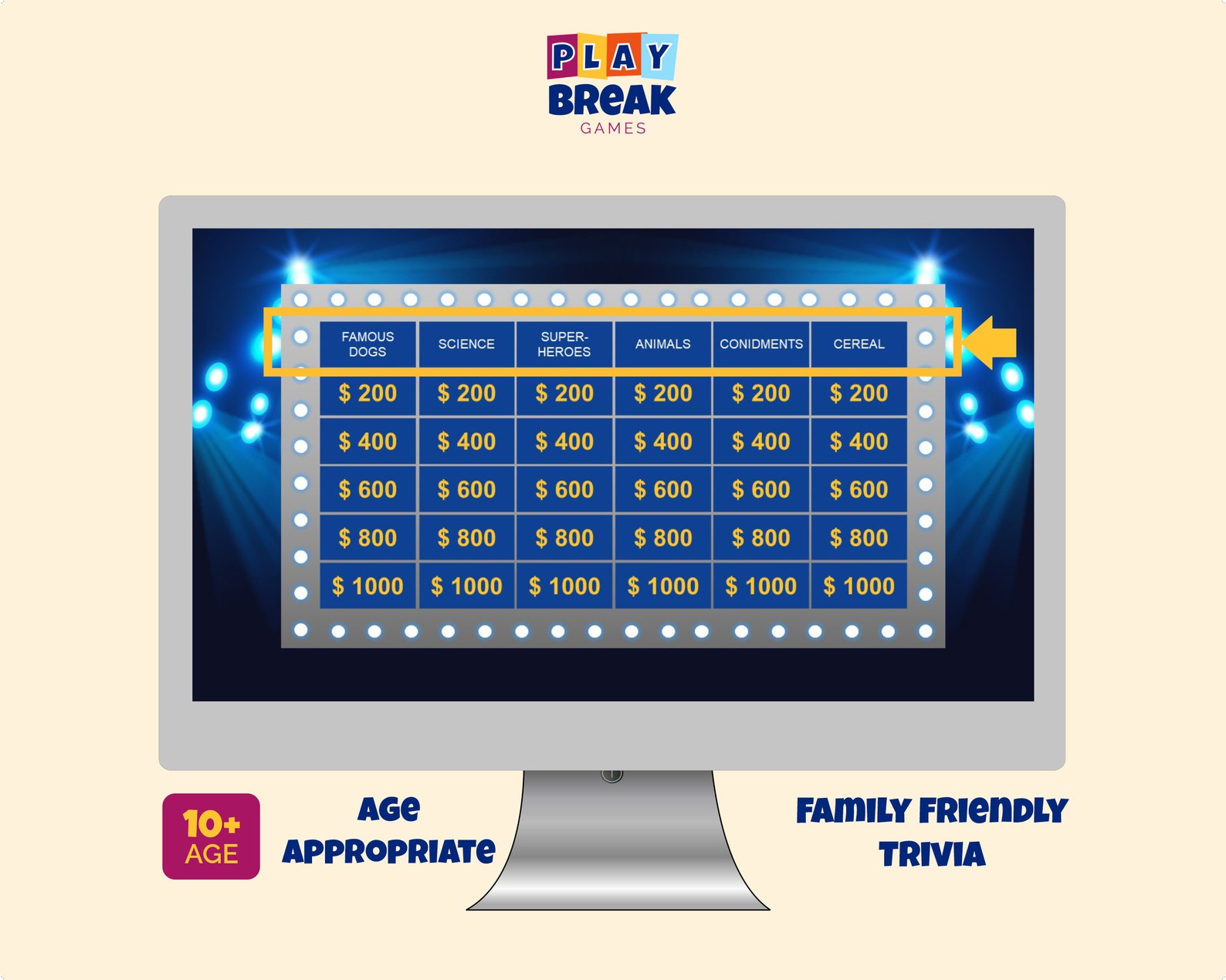 Family Jeoparty Game - Family Jeopardy Trivia Powerpoint Game - PC Mac ...
