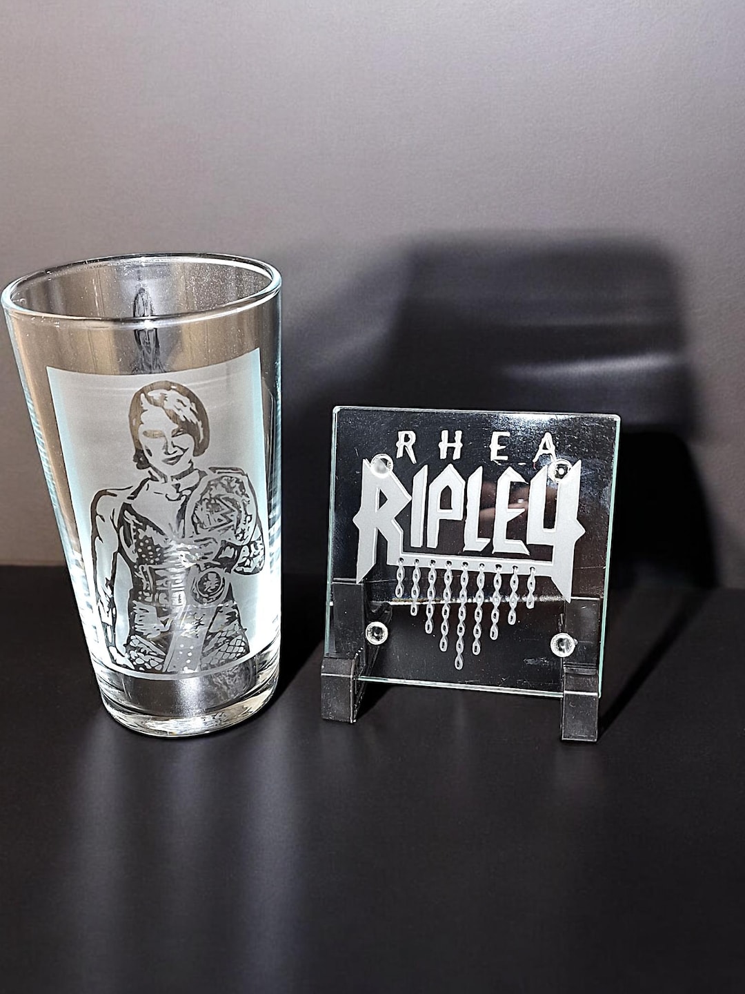 Rhea Ripley Hand Etched Pint Glass and Coaster Set - Etsy