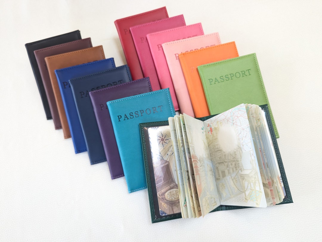 Passport Holder, Vegan Leather, Slim Passport Cover, Passport Case ...