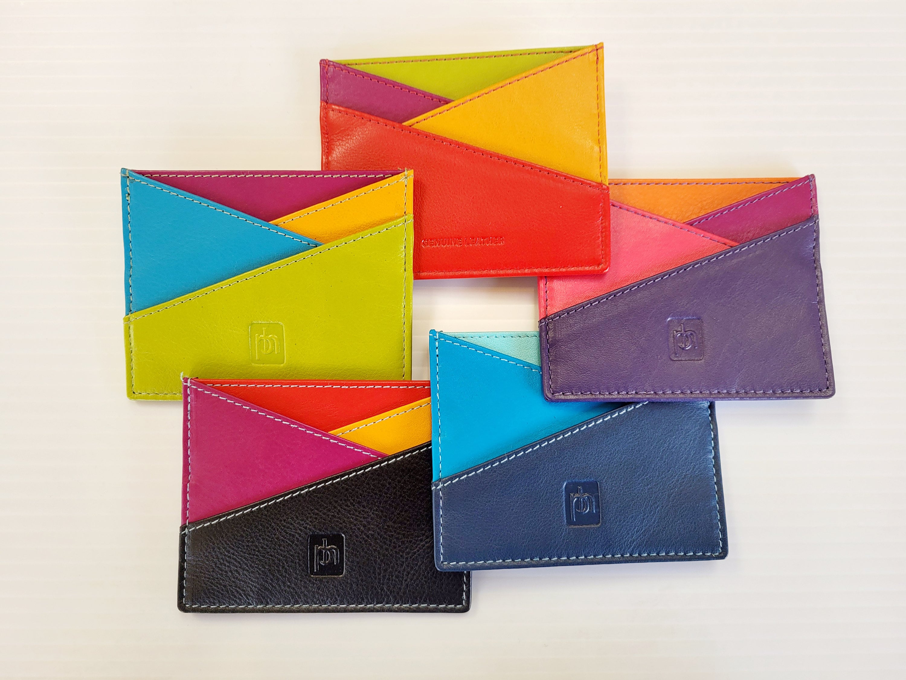 Colourful Premium Leather Card Holder Real Leather Multi - Etsy UK