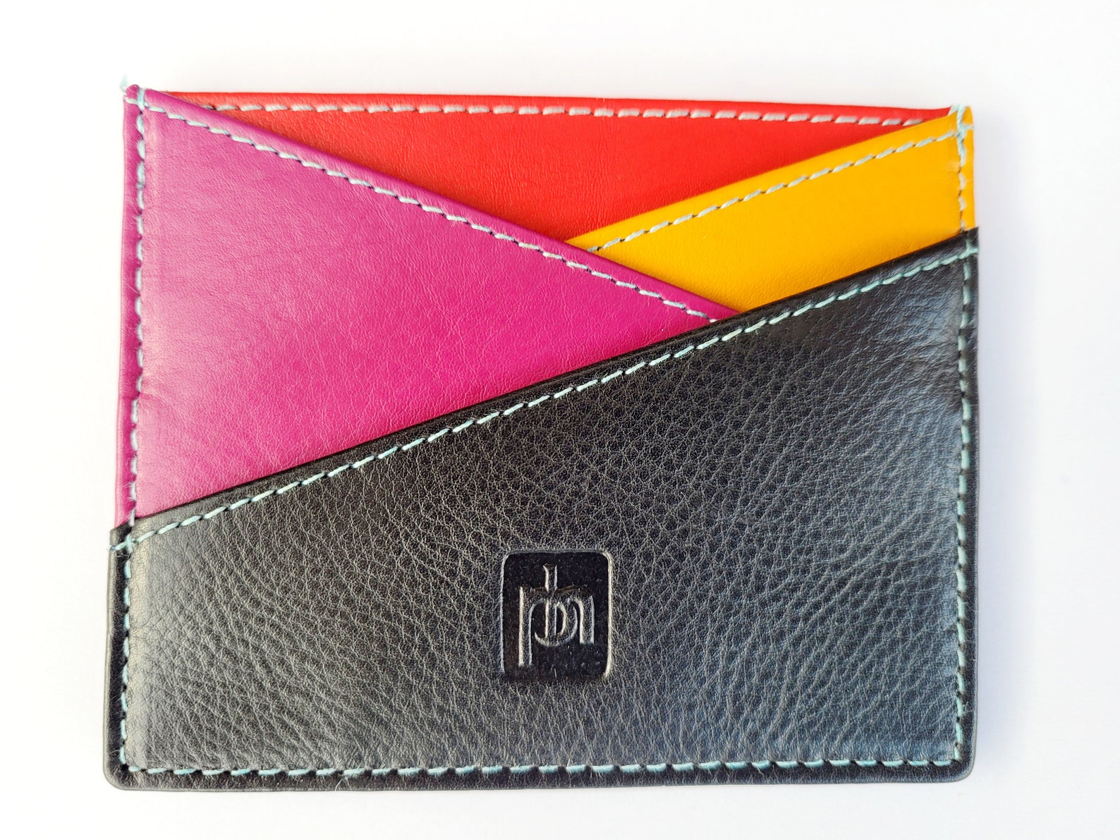 Colourful Premium Leather Card Holder Real Leather Multi | Etsy