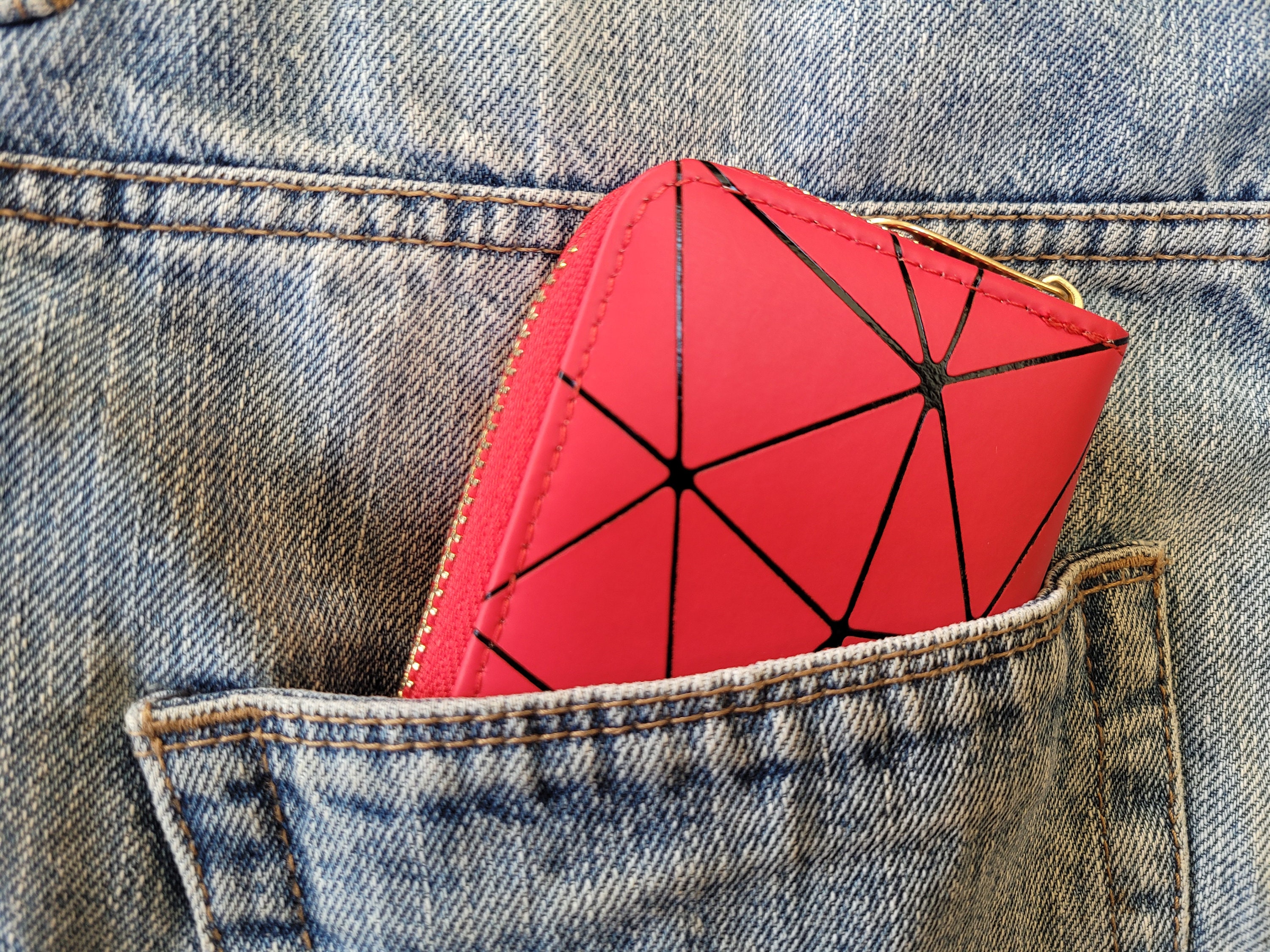 Vegan Leather Fan Card Holder, Secure Zip Card Holder, Concertina ...