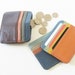 Multi Coloured Leather Card Holder, Real Leather, Slim Wallet, Brightly ...