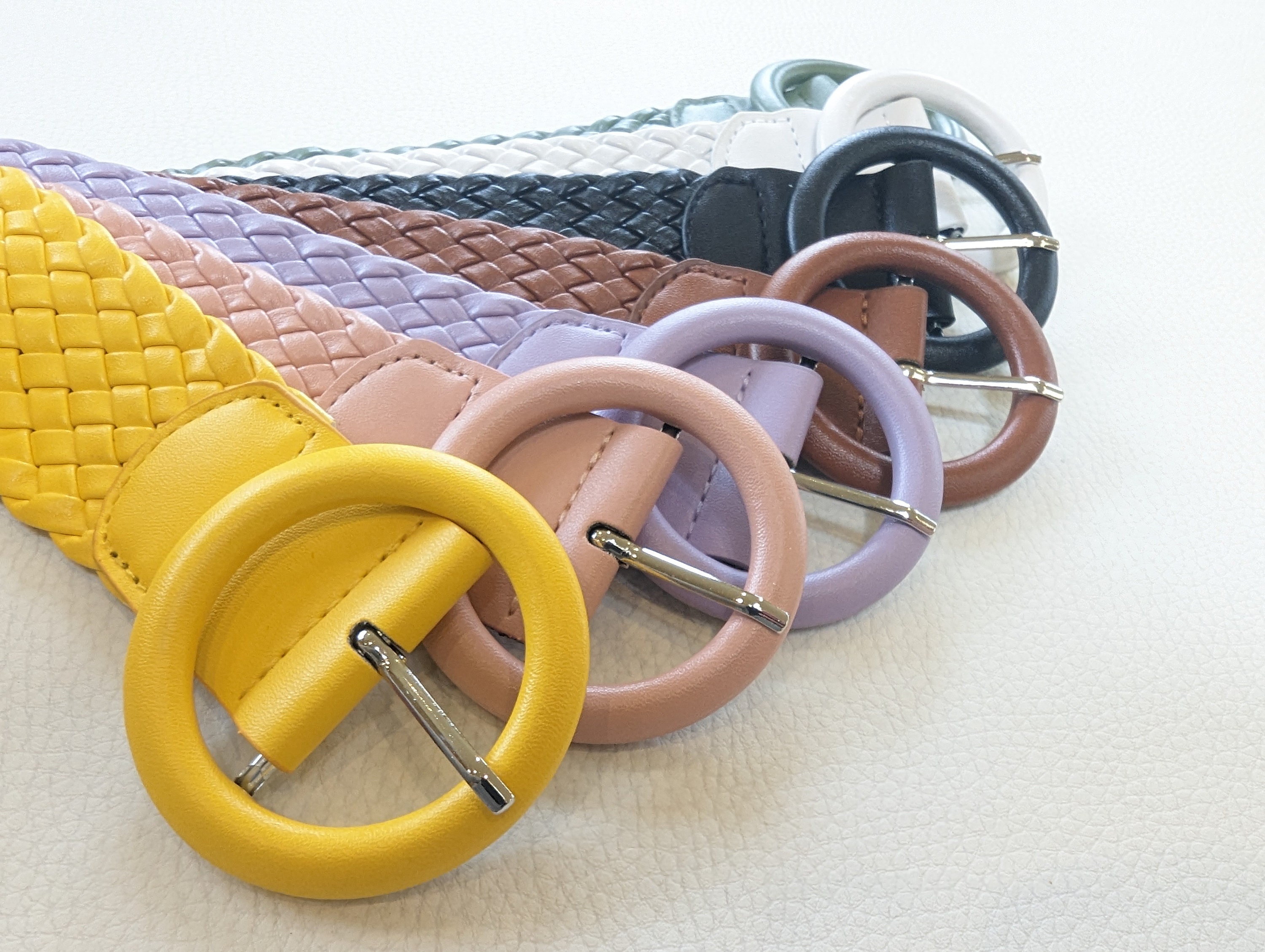 Vegan Leather Belt Multi Colours Colourful Belt Round - Etsy UK