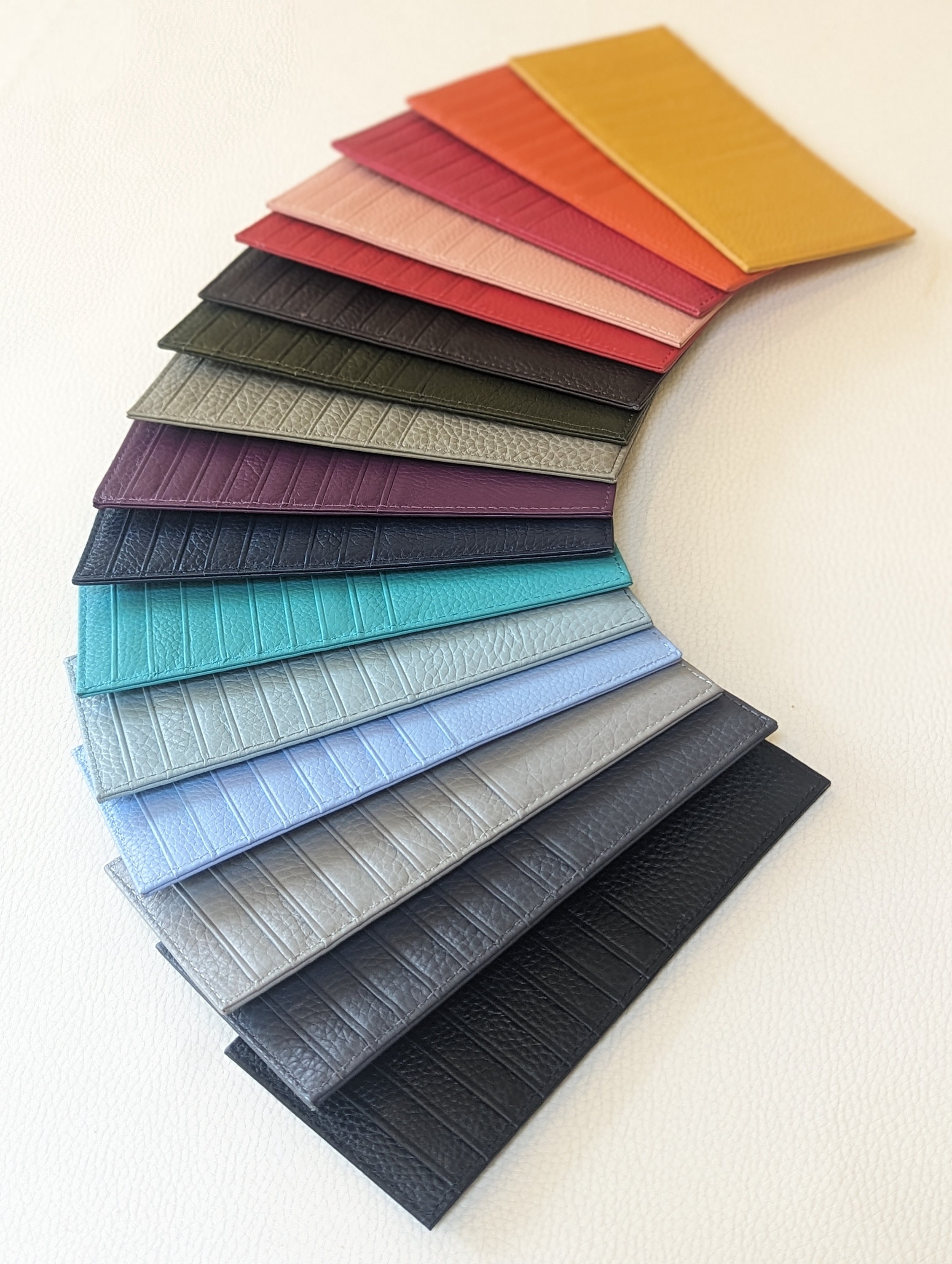 High Capacity Real Leather Card Holder, Ultra Slim, Genuine Leather ...