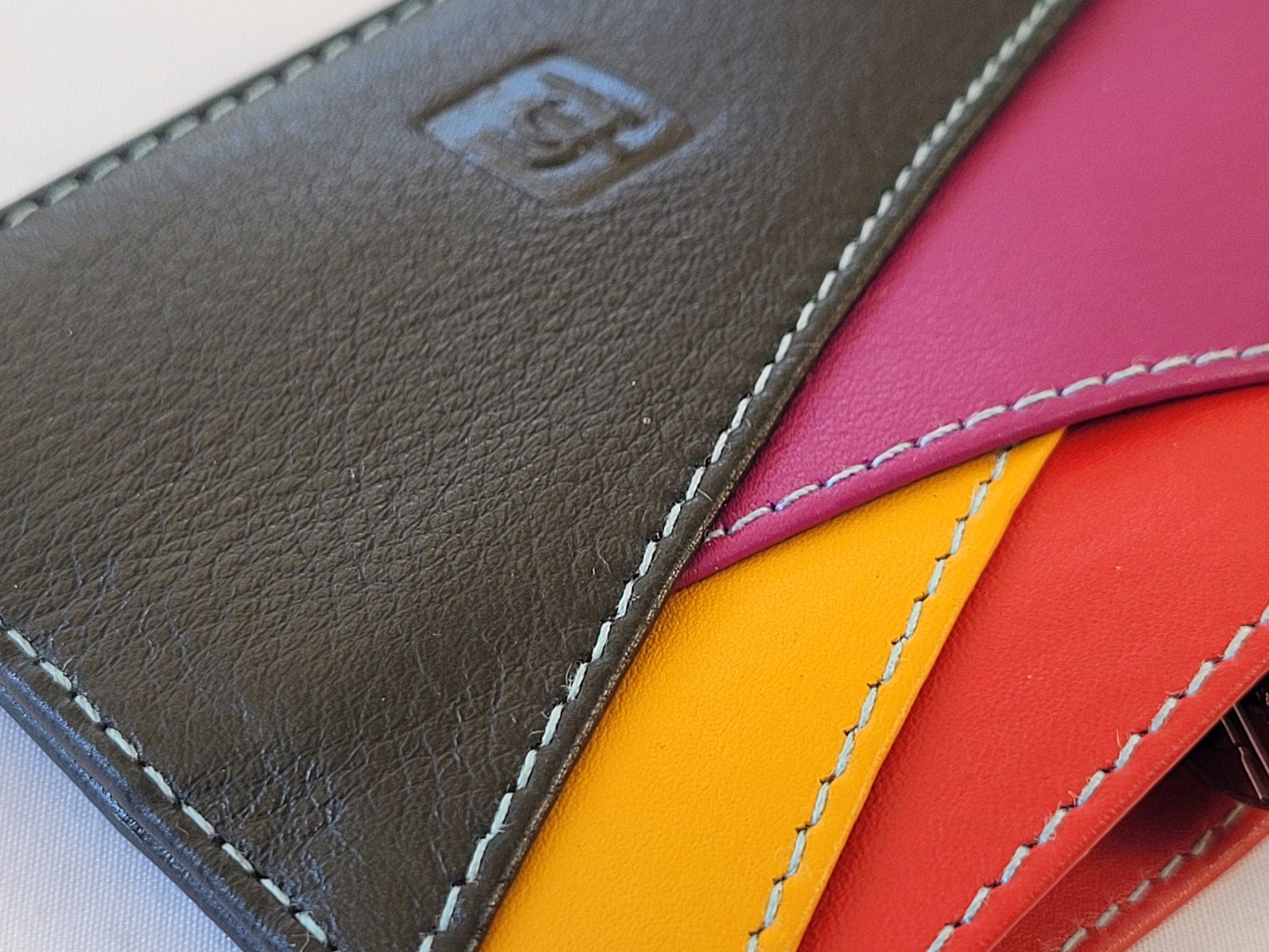 Leather Card Holder, Deluxe Real Leather, Colourful Cardholder, Premium ...
