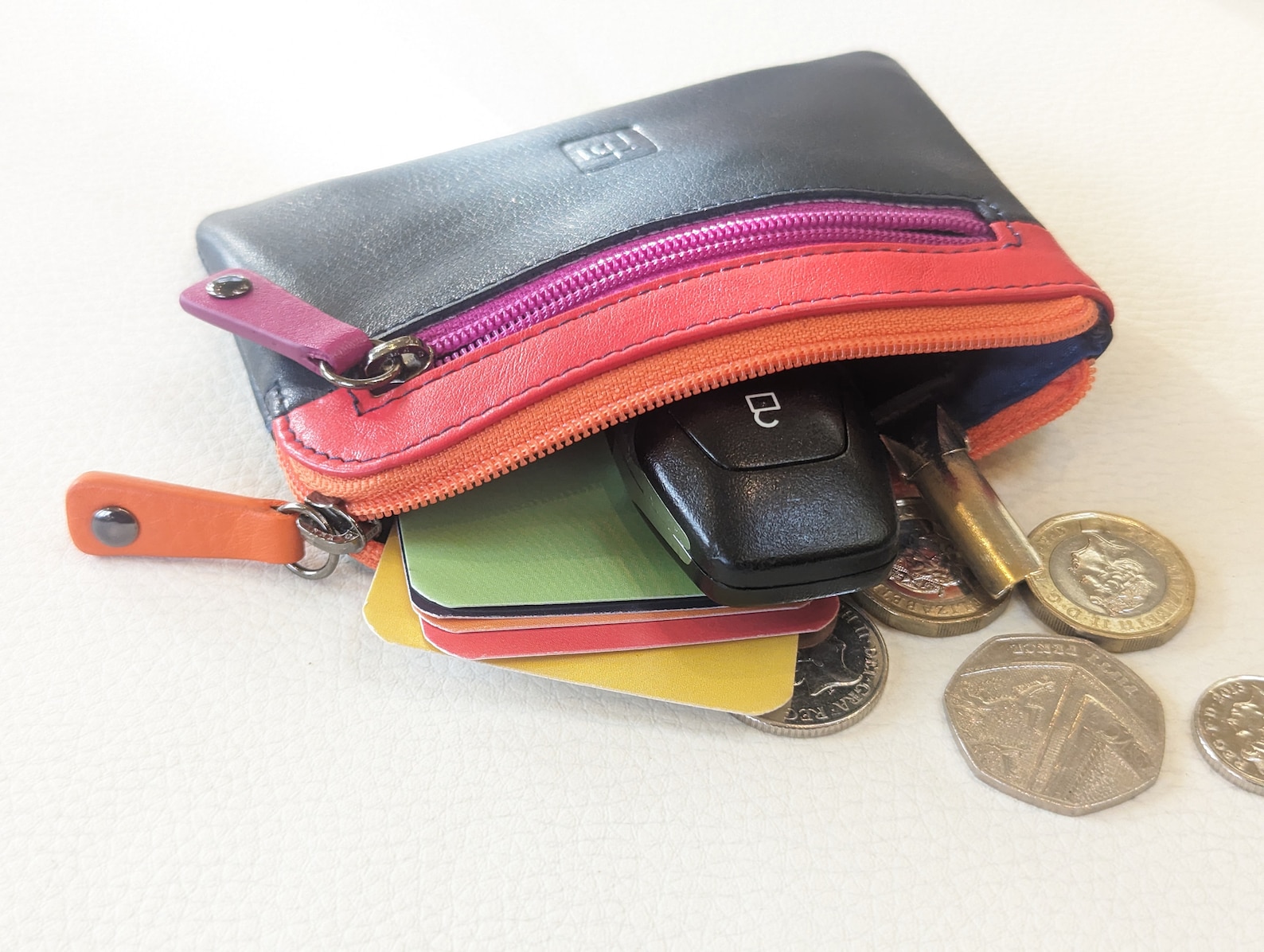 Colourful Premium Leather Purse, Real Leather Card Holder, Coin Purse ...