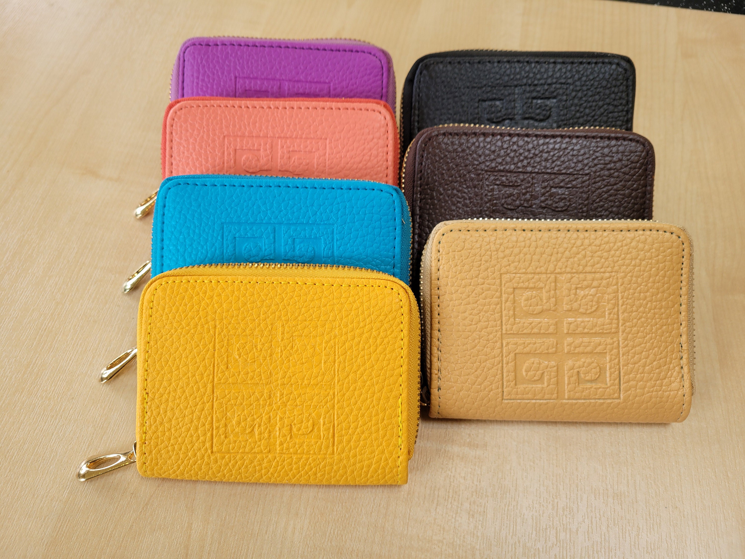 Vegan Leather Zip Card Holder Zipper Purse Small Zip Card | Etsy