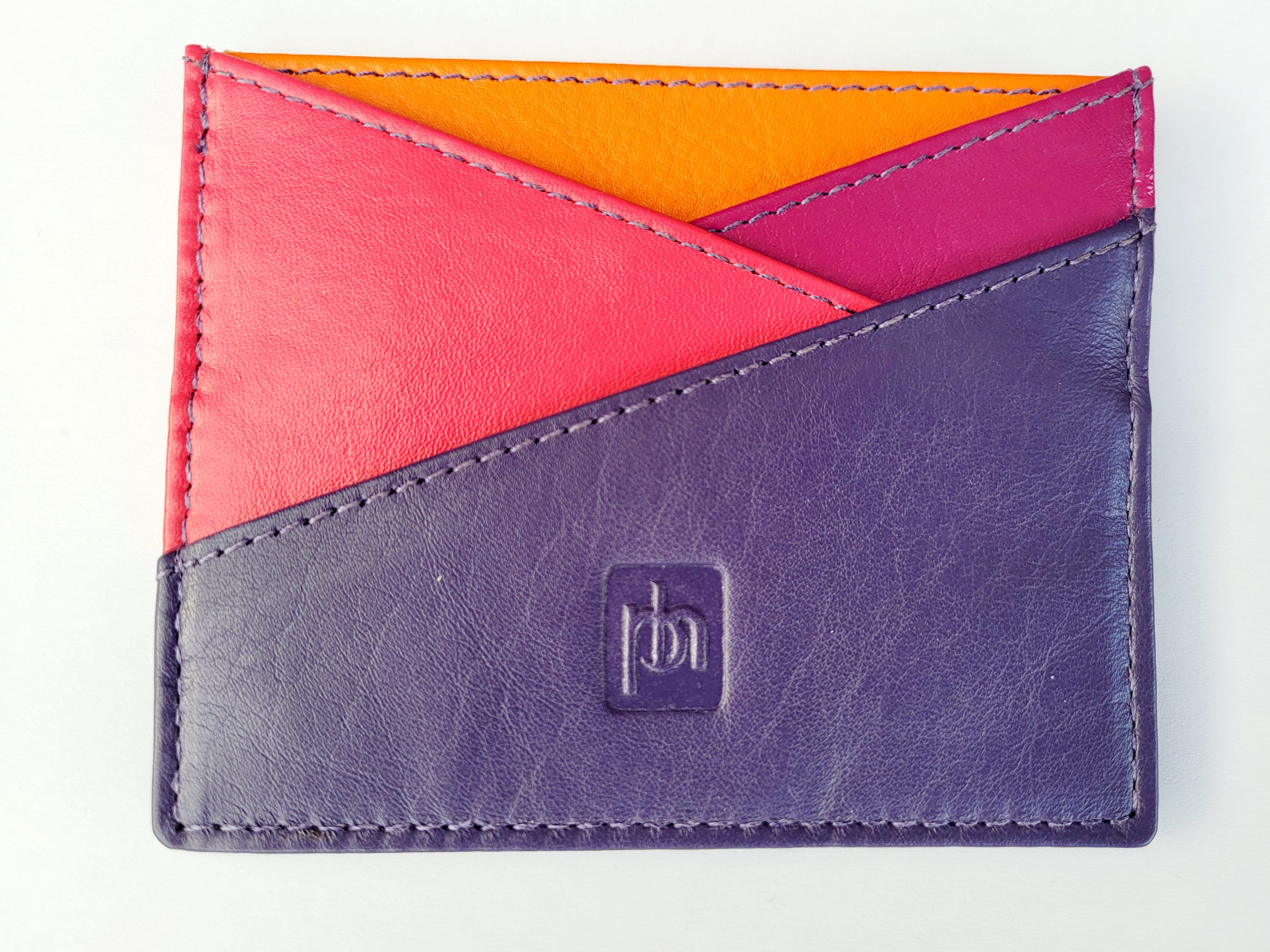 Colourful Premium Leather Card Holder Real Leather Multi | Etsy UK