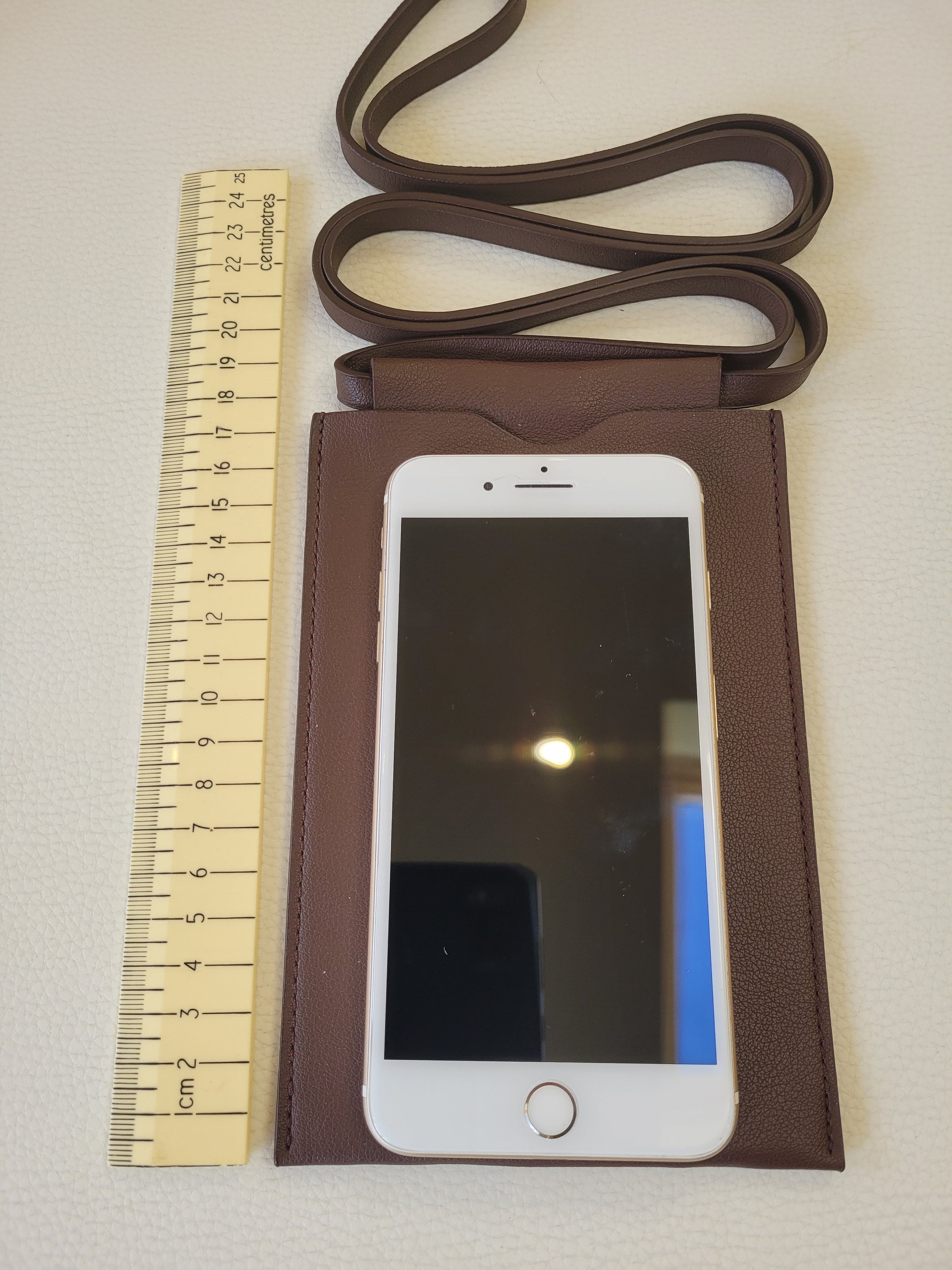 Slim Mobile Phone Bag Vegan Leather Phone Shoulder Bag | Etsy UK