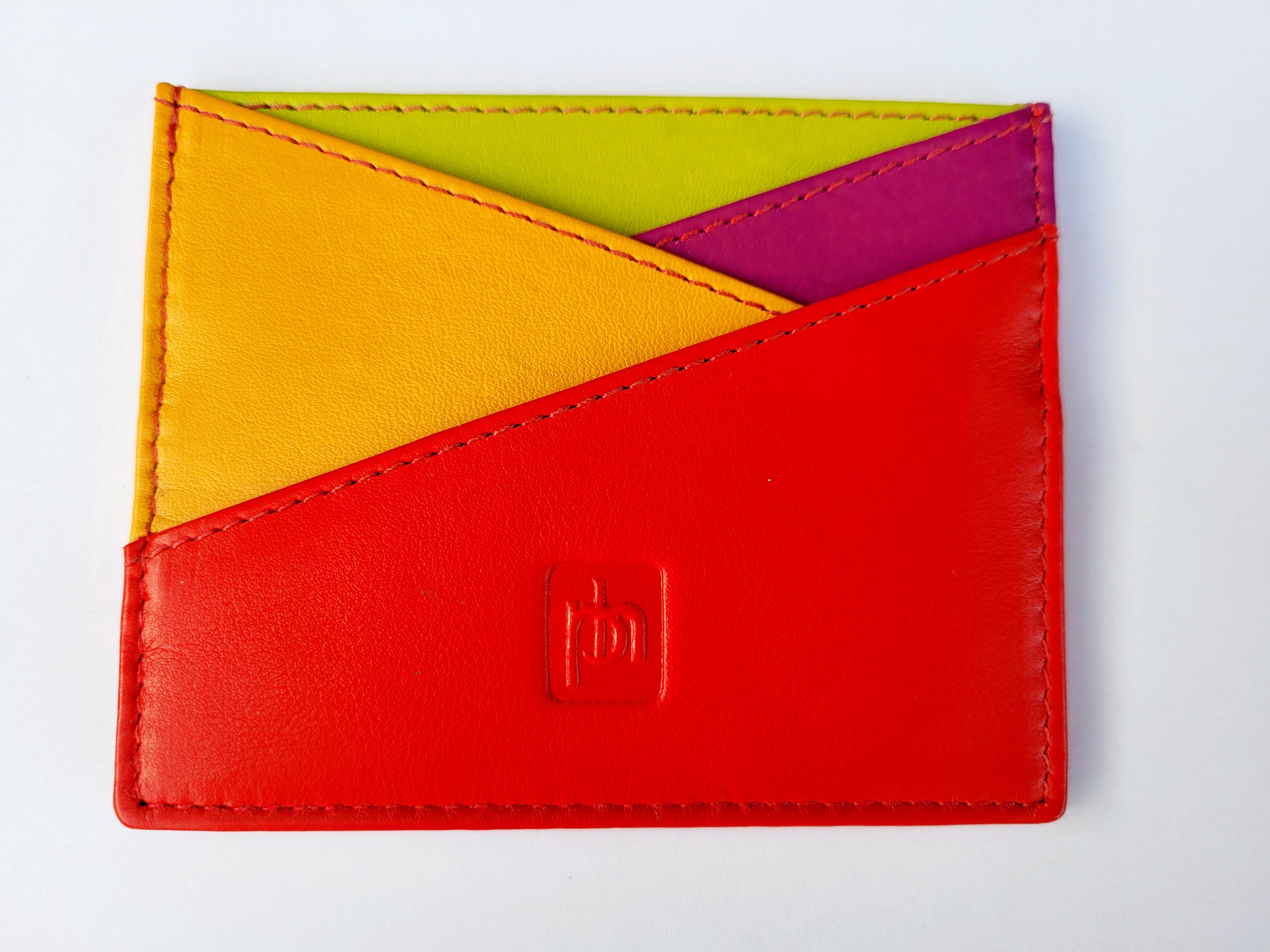 Colourful Premium Leather Card Holder Real Leather Multi - Etsy UK