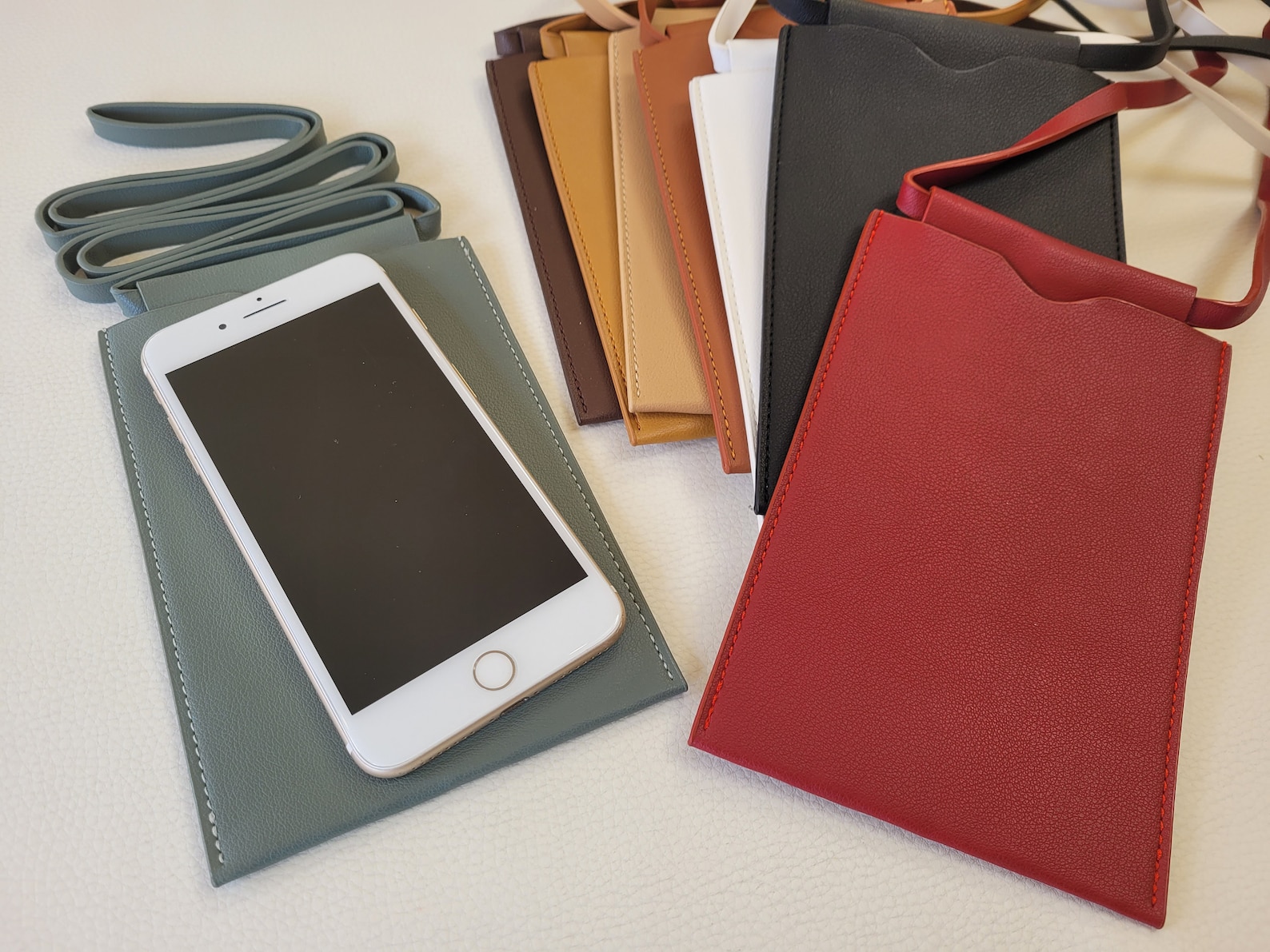 Slim Mobile Phone Bag, Vegan Leather, Phone Shoulder Bag, Crossbody Bag ...