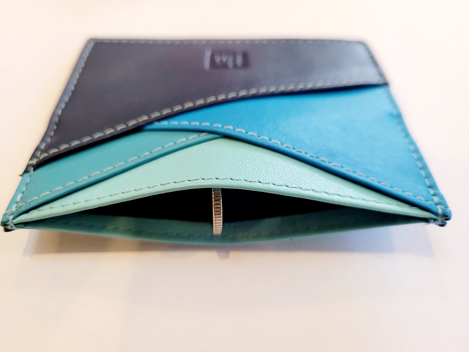 Colourful Premium Leather Card Holder Real Leather Multi | Etsy UK