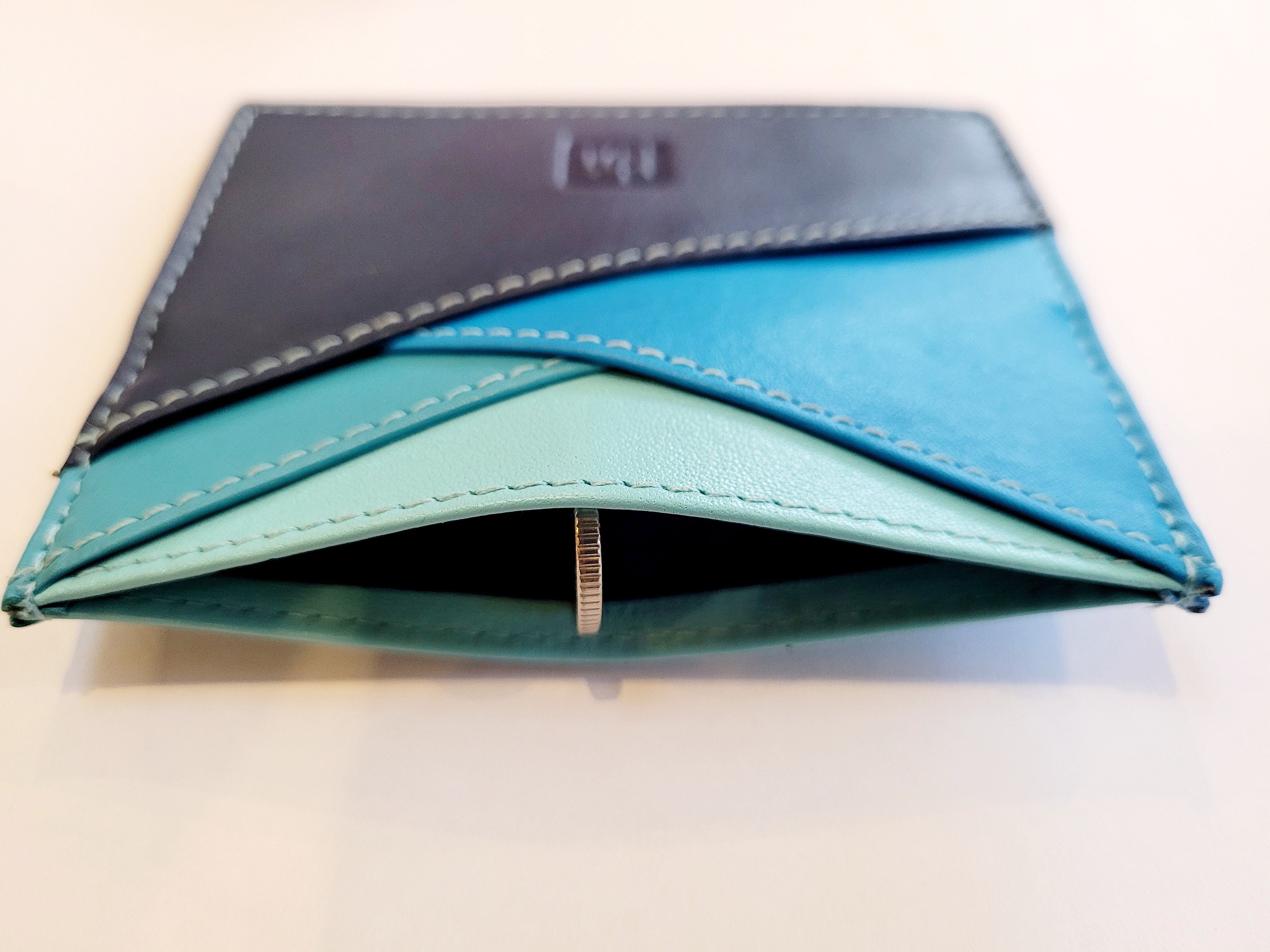 Colourful Premium Leather Card Holder Real Leather Multi | Etsy UK