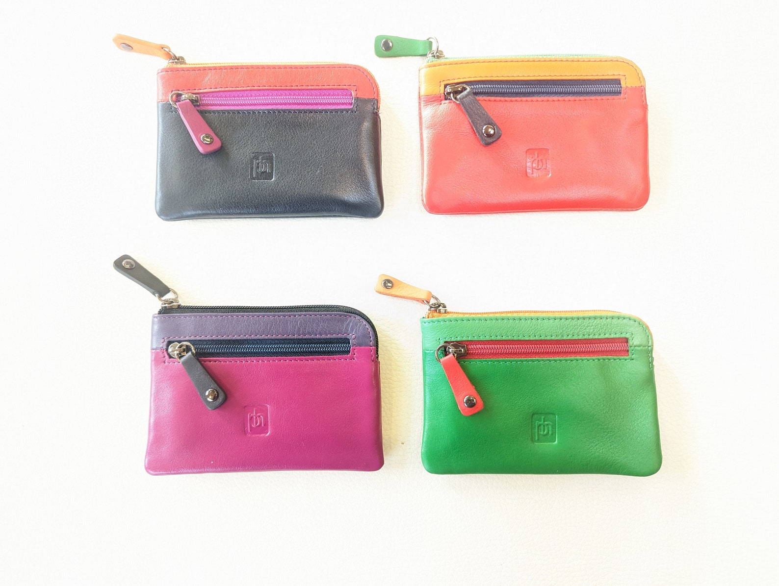 Colourful Premium Leather Purse, Real Leather Card Holder, Coin Purse ...
