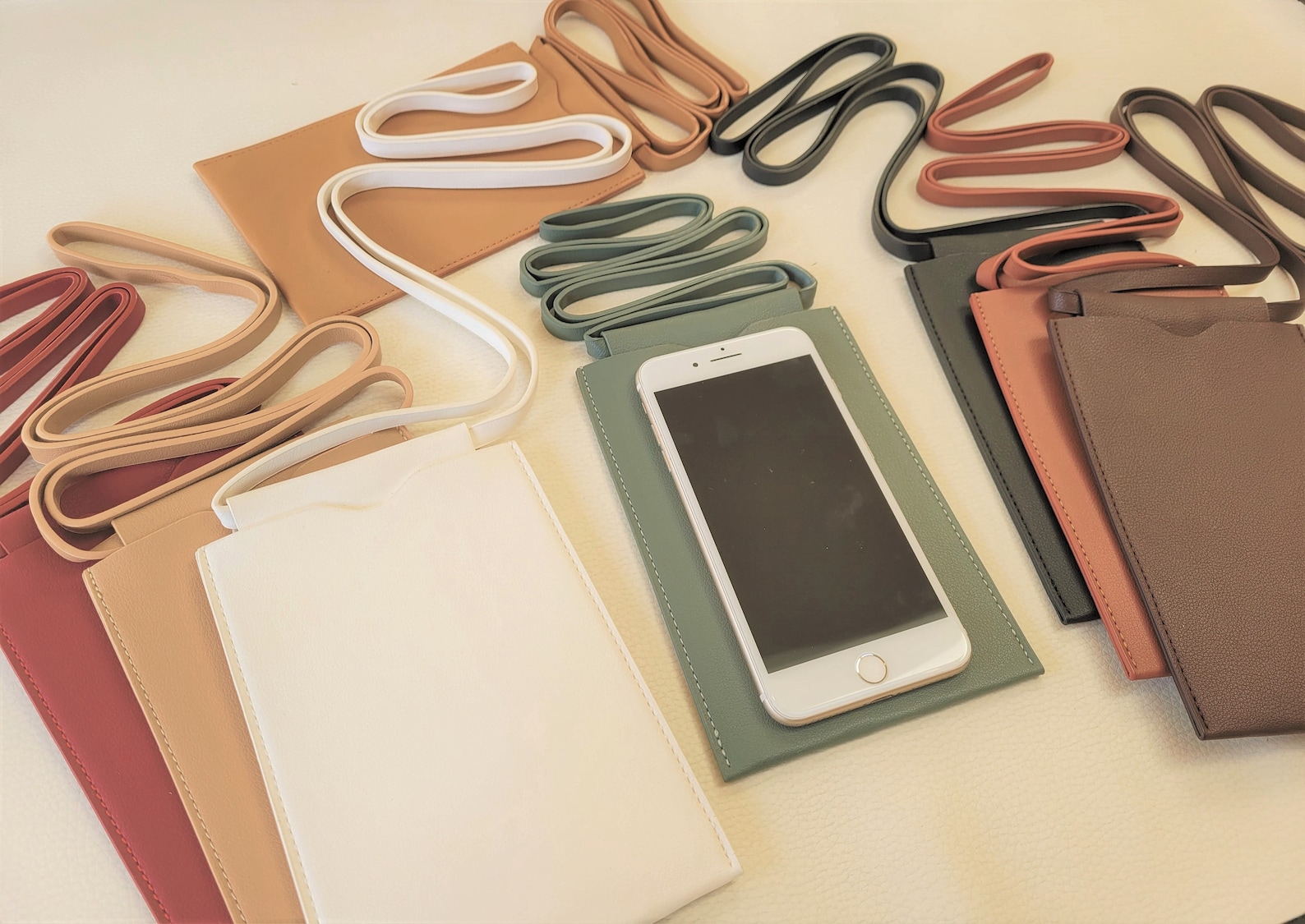 Slim Mobile Phone Bag, Vegan Leather, Phone Shoulder Bag, Crossbody Bag ...