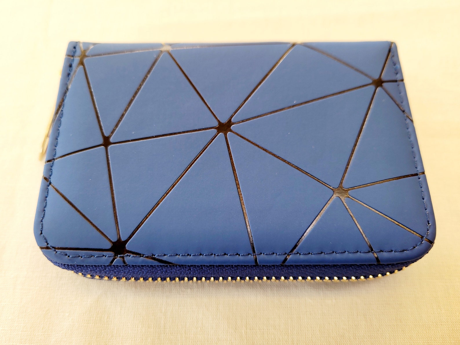 Vegan Leather Fan Card Holder, Secure Zip Card Holder, Concertina ...