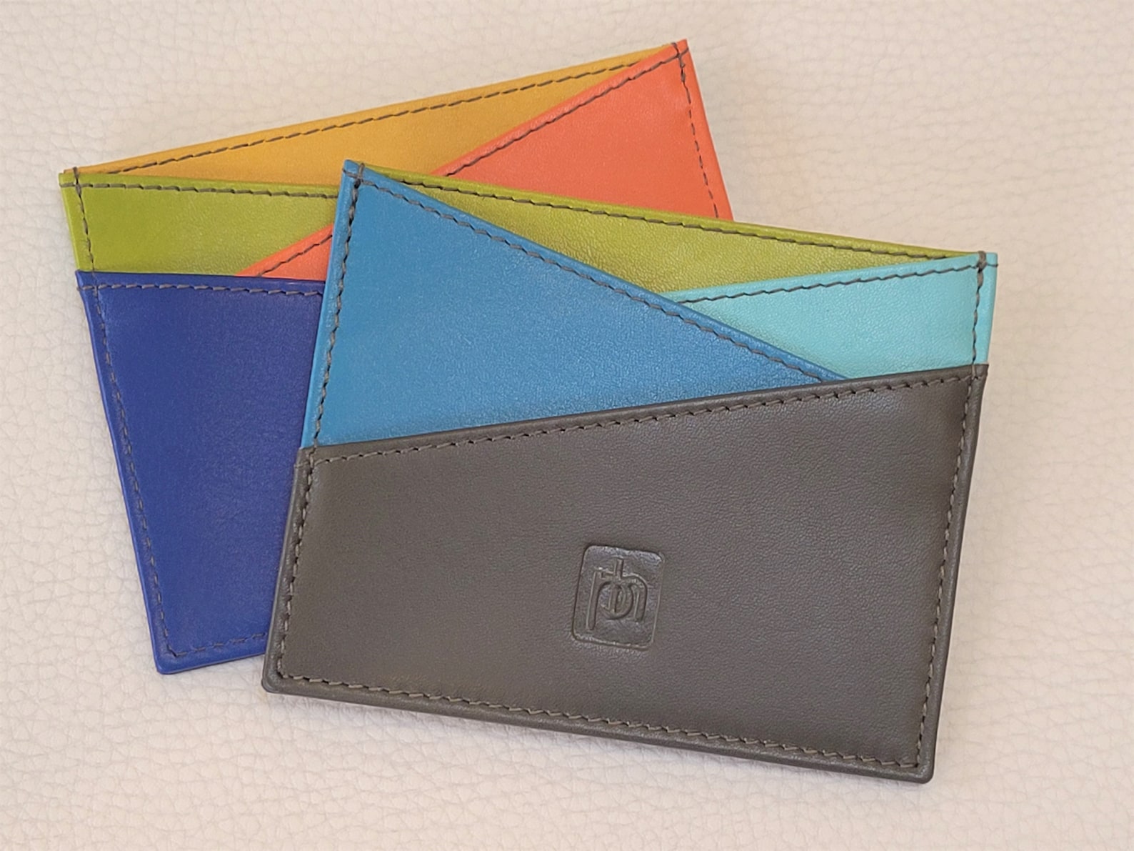 Colourful Premium Leather Card Holder Real Leather Multi | Etsy UK