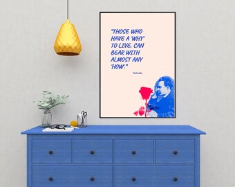 Friedrich Nietzsche Quote Poster Print: There is More Wisdom | Etsy