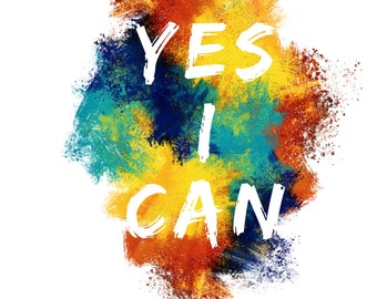 Yes I Can Wall Art - Etsy