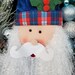 Flocked Santa Claus Wreath for Front Door Hanger, Christmas Santa ...
