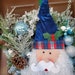 Flocked Santa Claus Wreath for Front Door Hanger, Christmas Santa ...