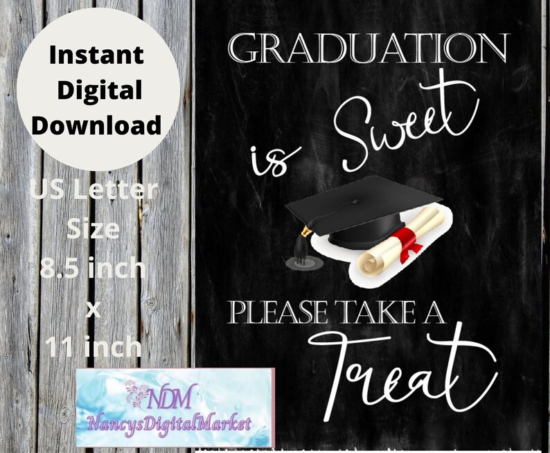 Printable Graduation Candy Bar Signs/grad Party Decor/ - Etsy