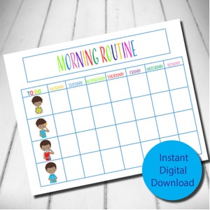 Daily Routine Chart for Boys - Etsy