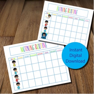 Daily Routine Chart for Boys - Etsy