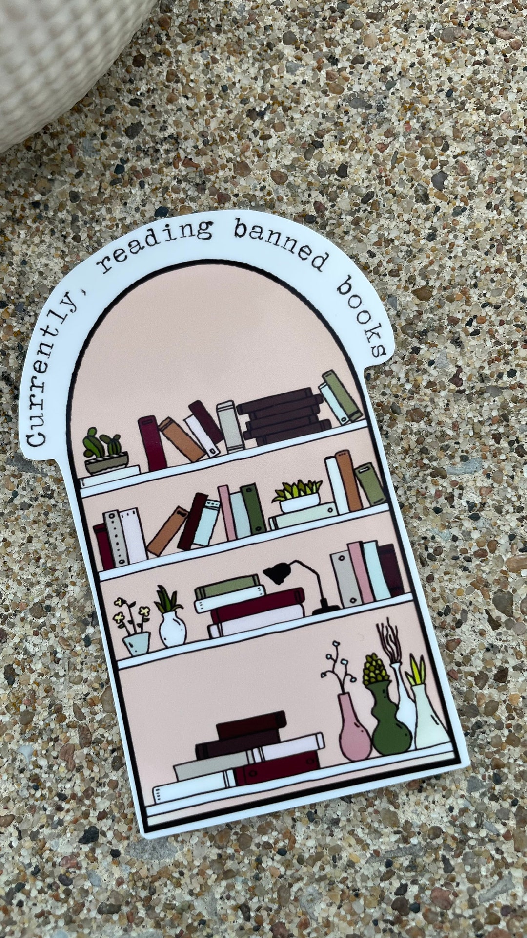 Banned Books Sticker, Glossy Stickers, Book Stickers, Gifts, Black ...