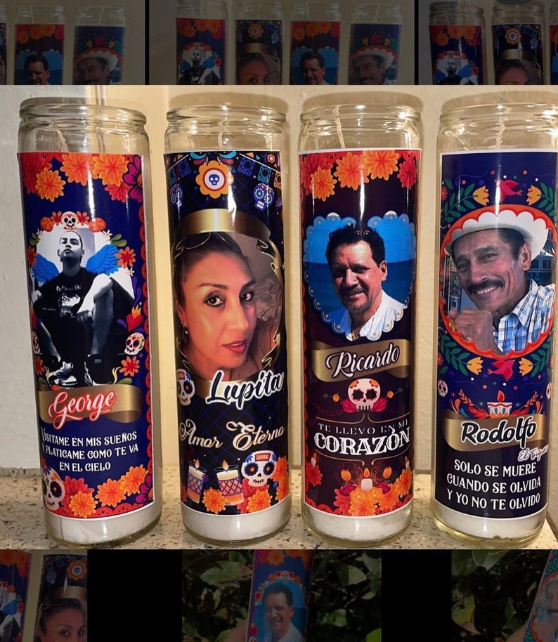 Day of the Dead Candles | Dia De Los Muertos Candelas - Etsy