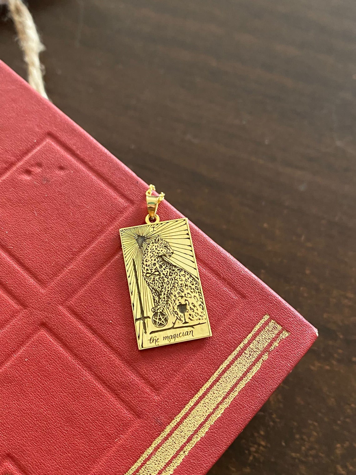 The Magician Tarot Card Necklace Gold or Silver , Tarot Jewellery , New ...