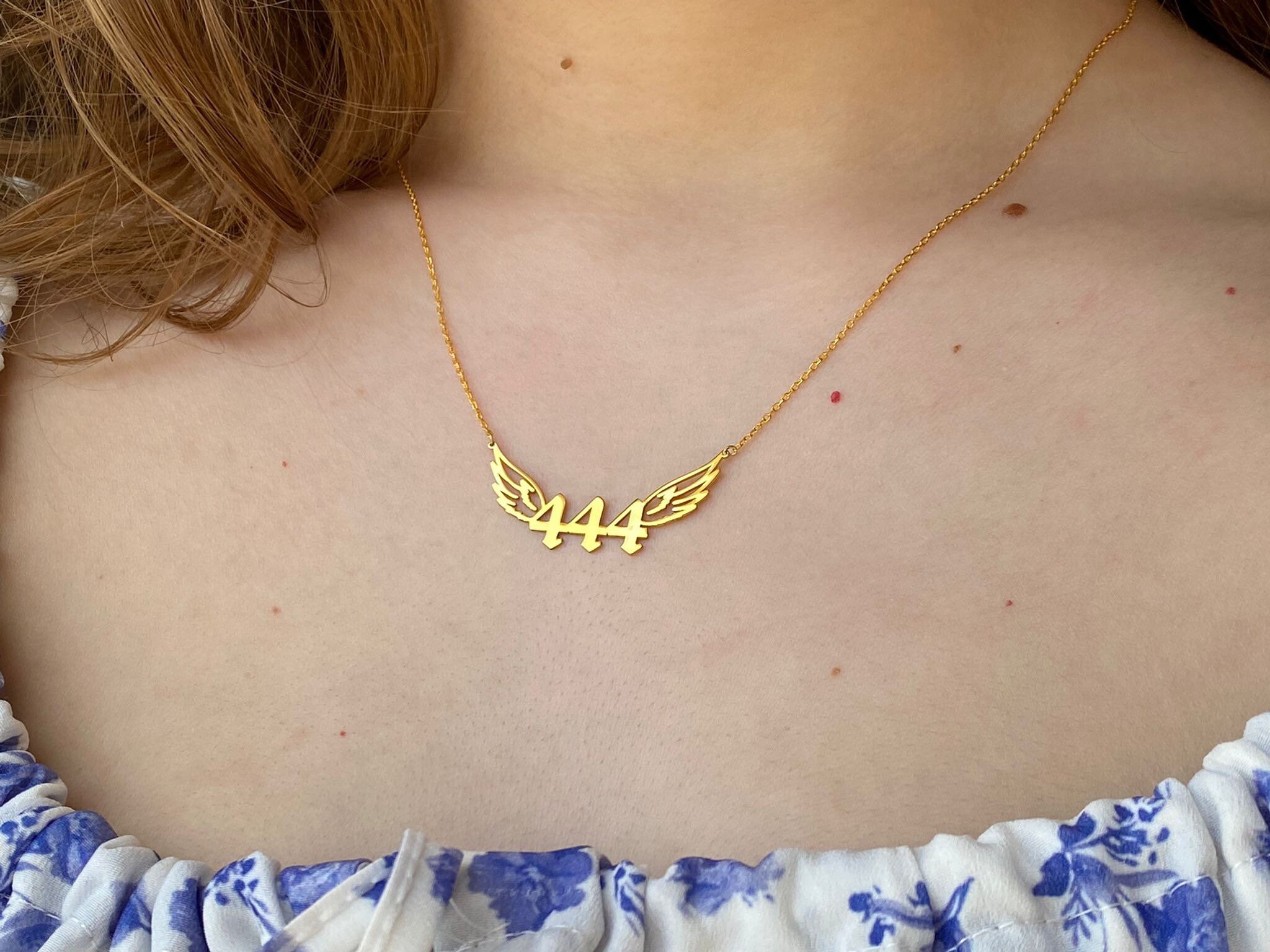 Angel Numbers, Angel Number Necklace, Angel Wings, 925 Sterling Silver ...