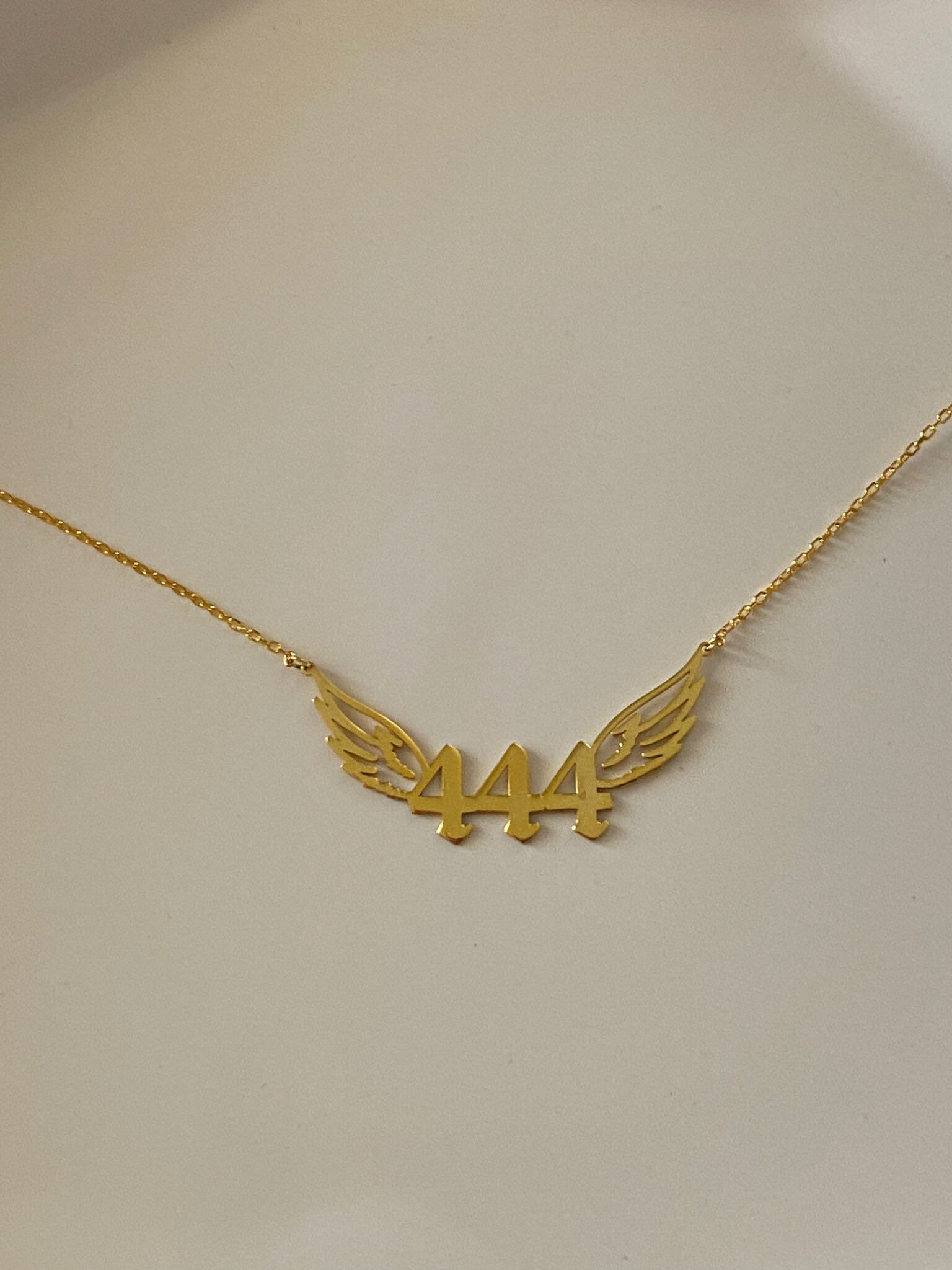Angel Numbers, Angel Number Necklace, Angel Wings, 925 Sterling Silver ...