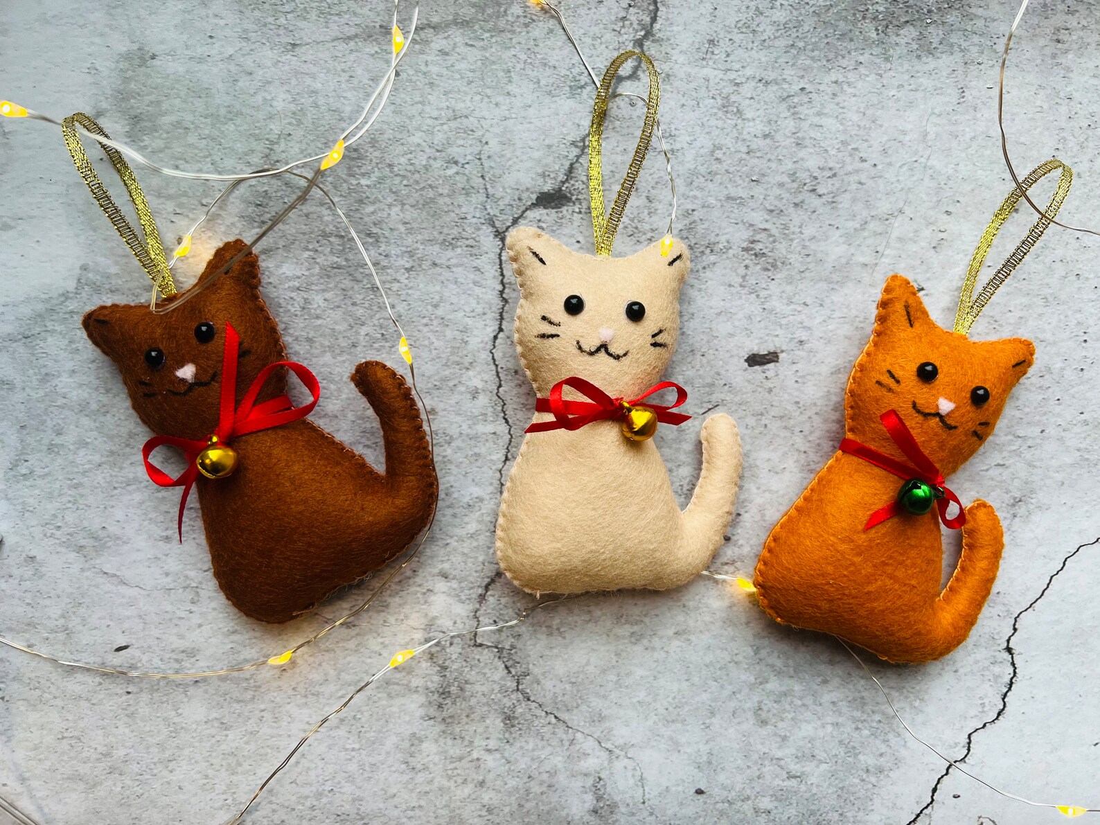 Felt Cat Ornament - Cat Decoration - Cat Lover Gift- Felt Black Cat - Etsy